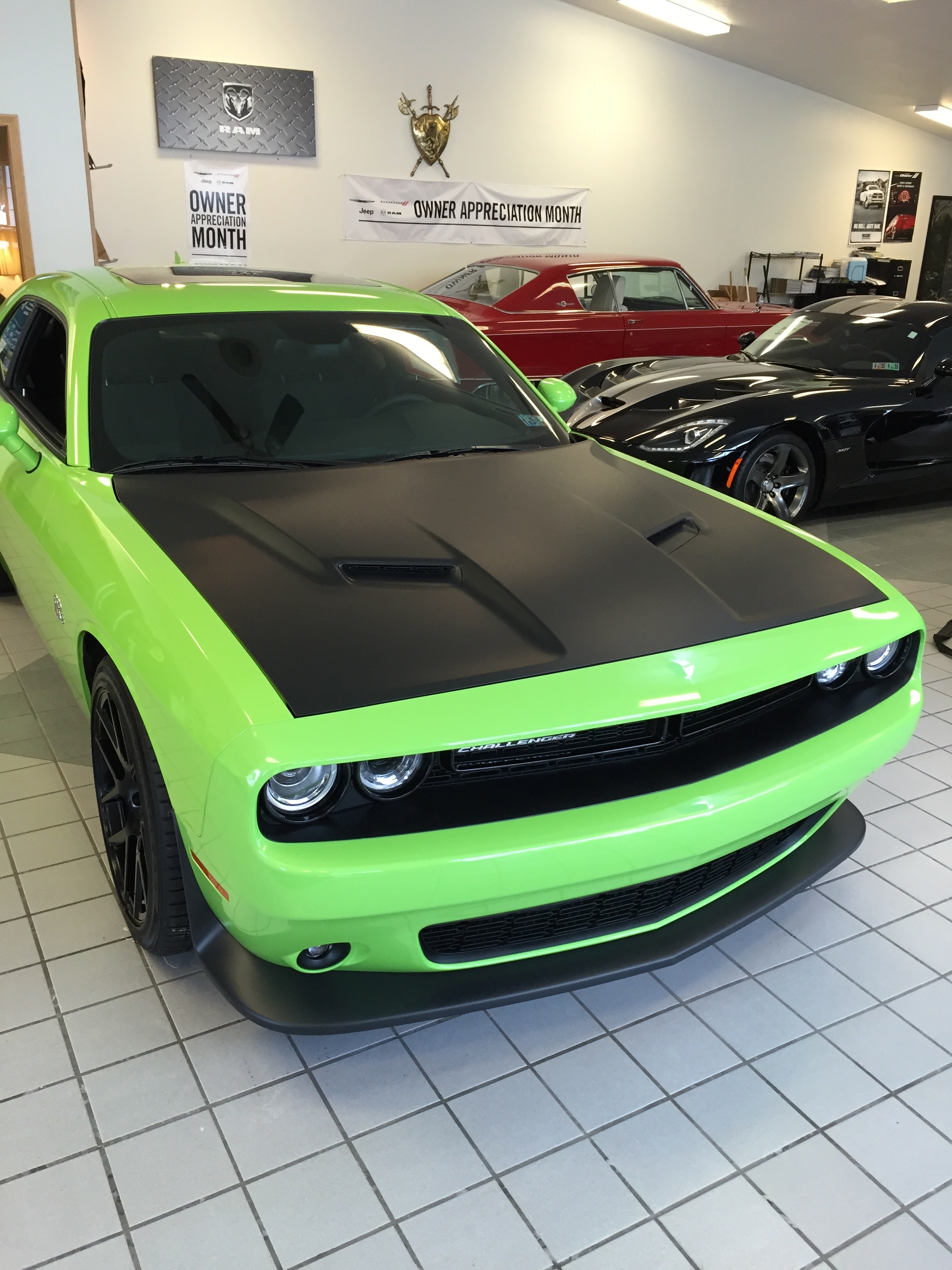Dodge Challenger Vinyl Hood Wrap